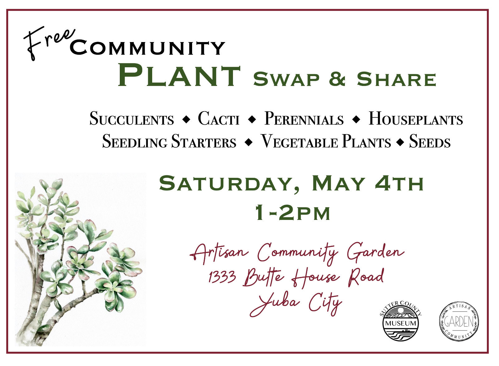 Upcoming Events | Sutter County Museum